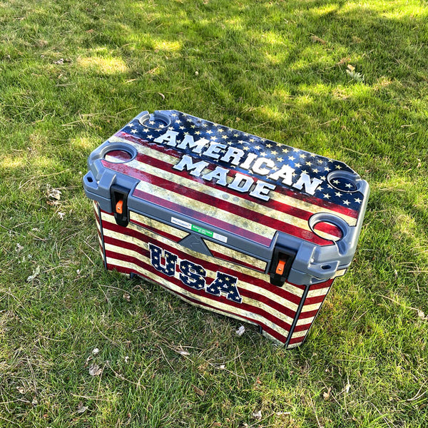 American Made Patriotic - YETI, RTIC, Ozark Trail Cooler Wrap